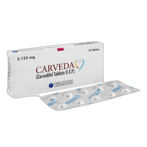 Ferozsons Laboratories Carveda Tablet, 3.125mg, 10-Pack – SehatMedi ...
